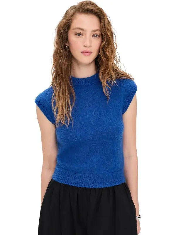 ALIGNE Jess Brushed Tee - Cobalt