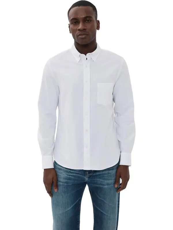 Officine Générale New Oxford Button Down Shirt - Optical White