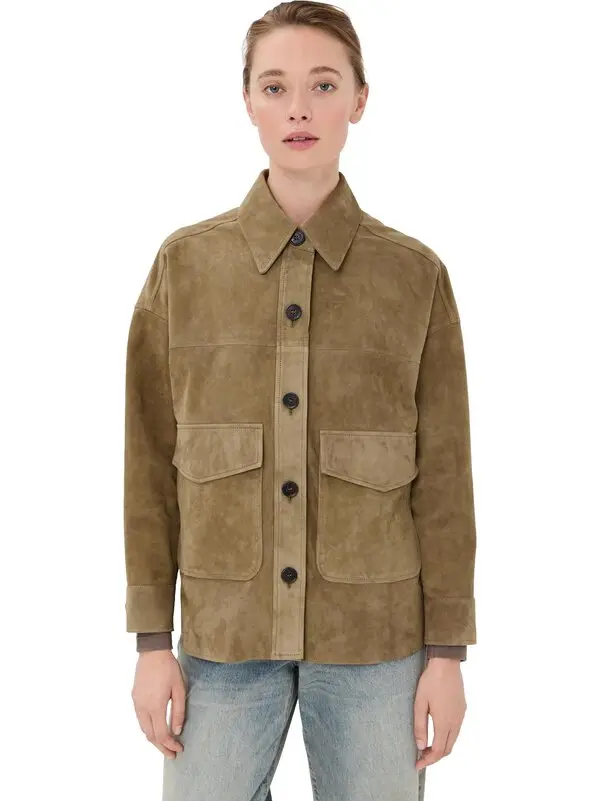 ARMA Kaylee Suede Jacket - Olive