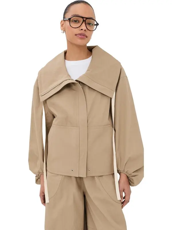 Co Collared Twill Jacket - Camel