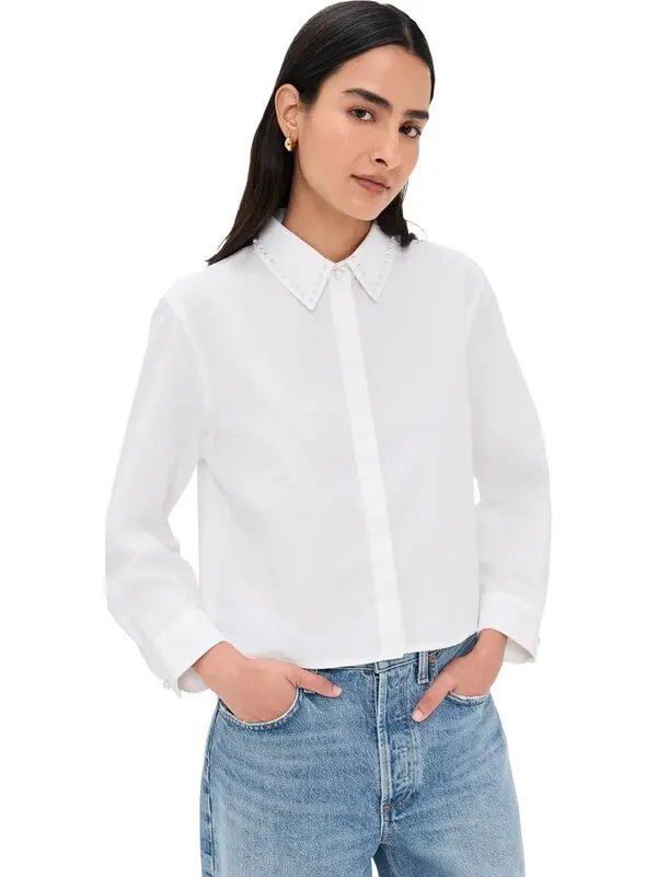 Velvet By Graham & Spencer Jocelyn Button-down Shirt - White