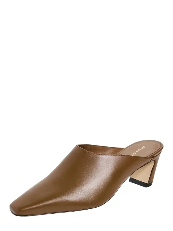 STUART WEITZMAN Stassi 50 Mules - Toasted Almond