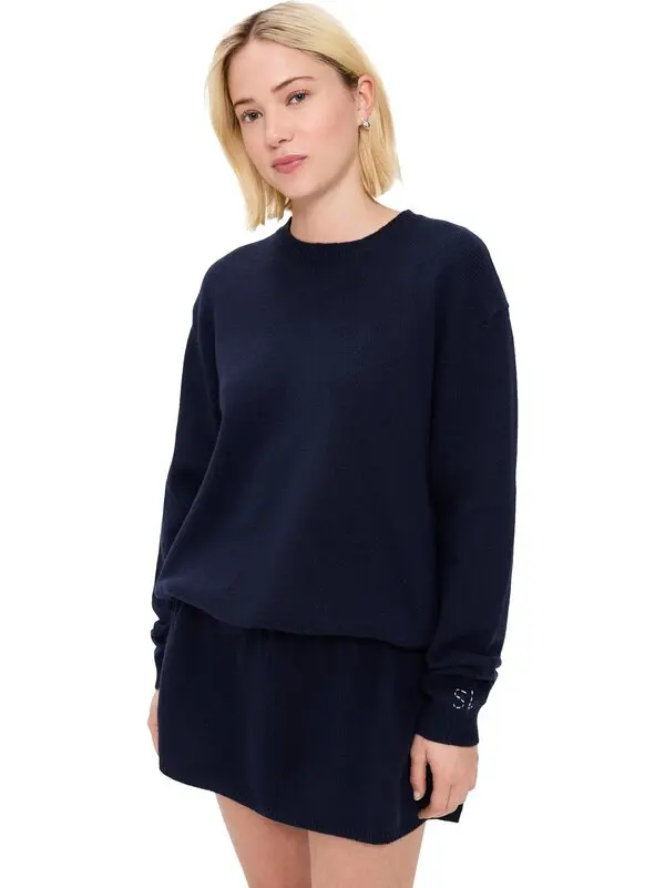 Sandy Liang Kazia Knit Dress - Navy