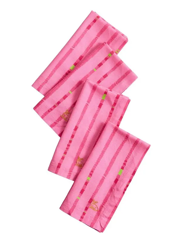 CONIGLIO PALM BEACH Napkin Set - Lane Lines Pink Float
