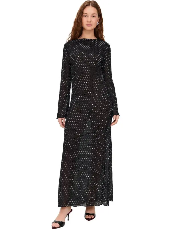 Lioness Haven Maxi Dress - Noir Polka