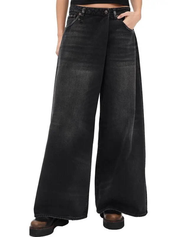 R13 Nico Wrap Jeans - Essex Black