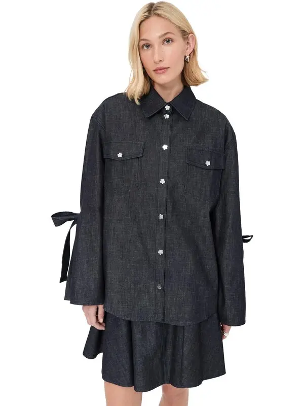 Cecilie Bahnsen Coral Denim Shirt - Indigo
