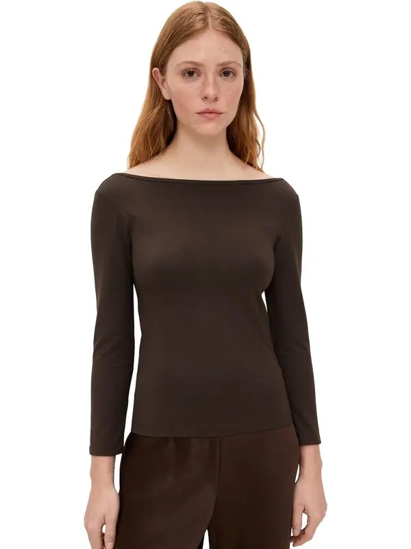 ST. AGNI Soft Jersey Top - Liqueur