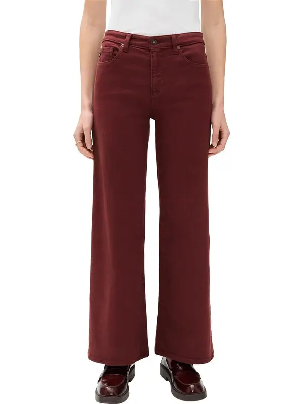 Ag Saige Wide-leg Jeans - Cranberry