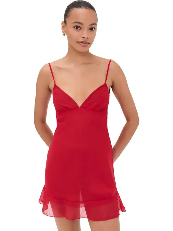 BELLA VENICE Butterfly Mini Dress - Red