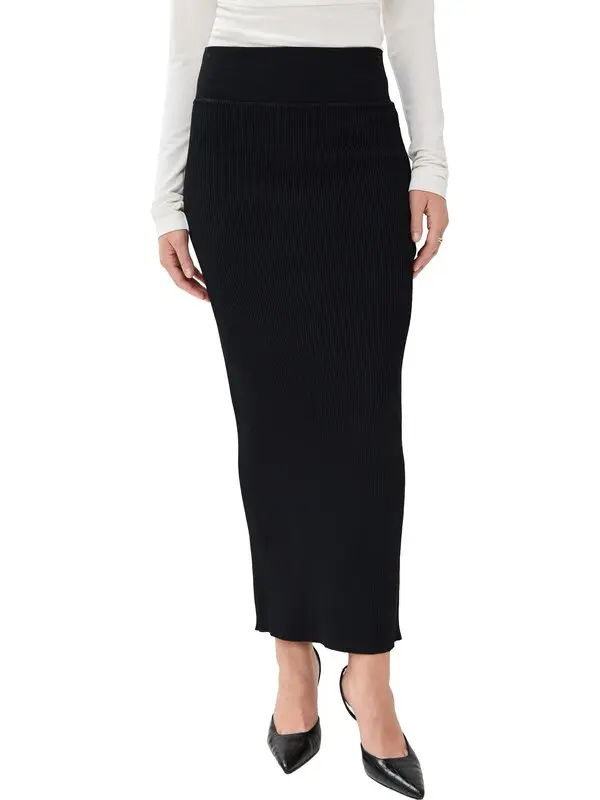 Wardrobe.NYC Matte Column Skirt - Black