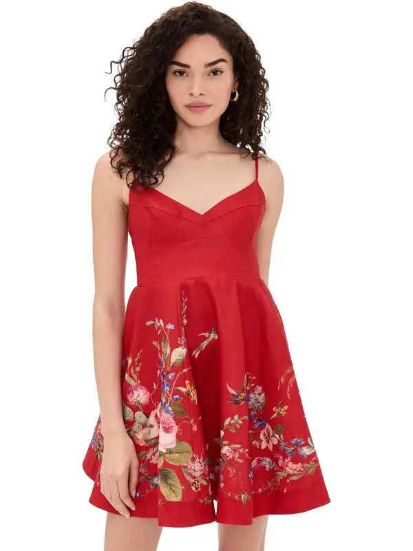 Zimmermann Patience Mini Dress - Redfloral