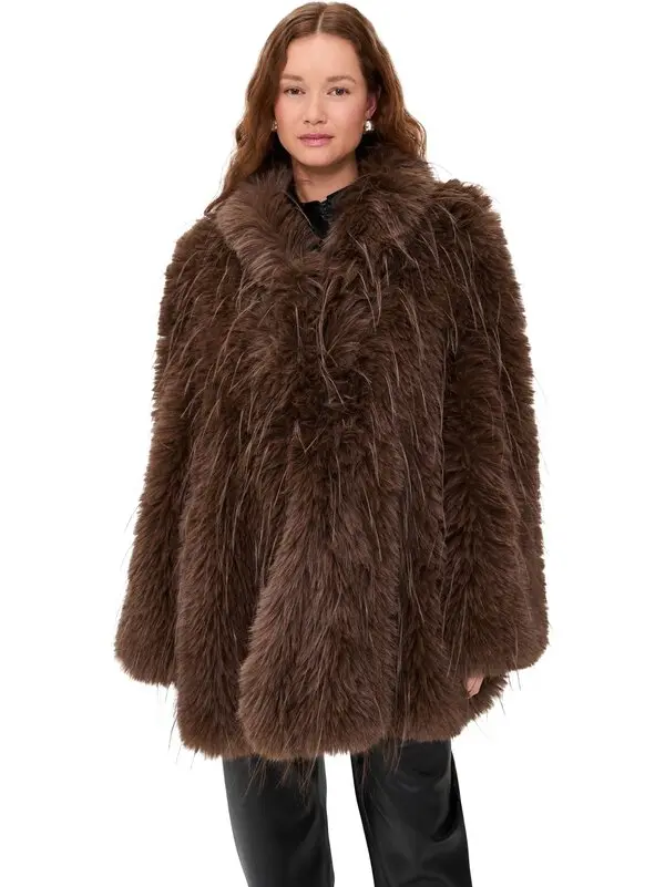 CULTNAKED Delight Faux Fur Coat - Brown