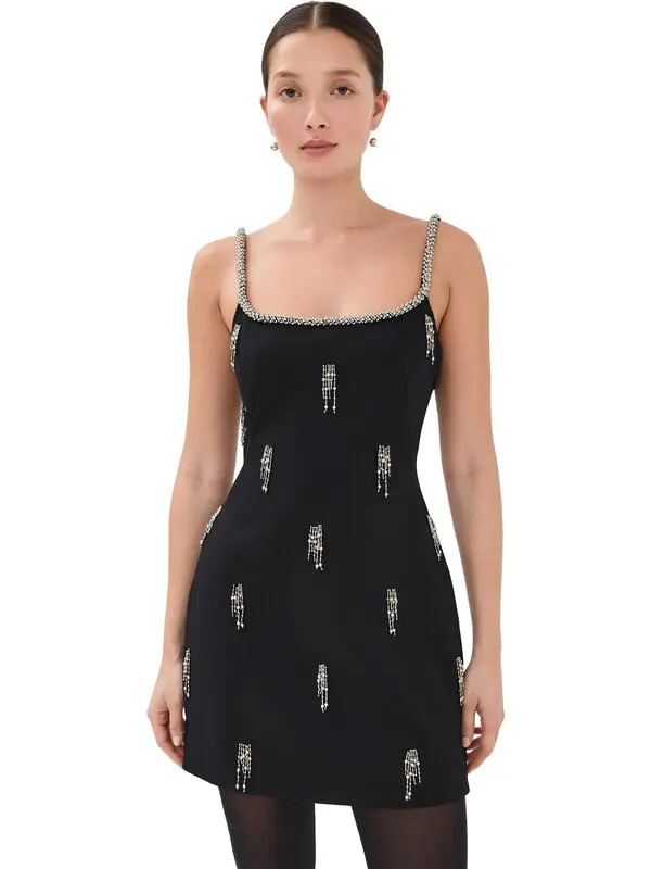 Simkhai Amy Embellished Mini Dress - Black