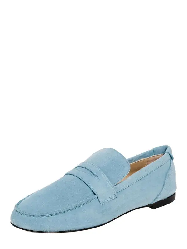 JAMIE HALLER Suede Penny Loafers - Blue