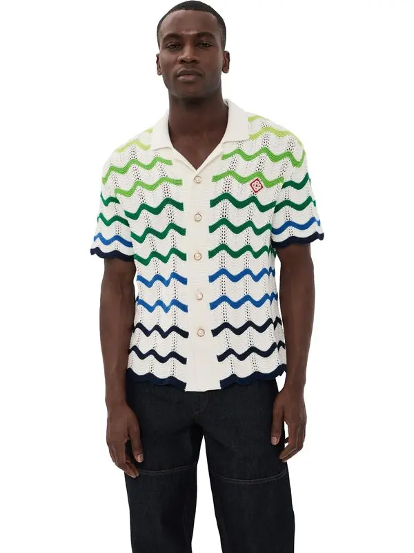 Casablanca Wave Knit Shirt - Multi
