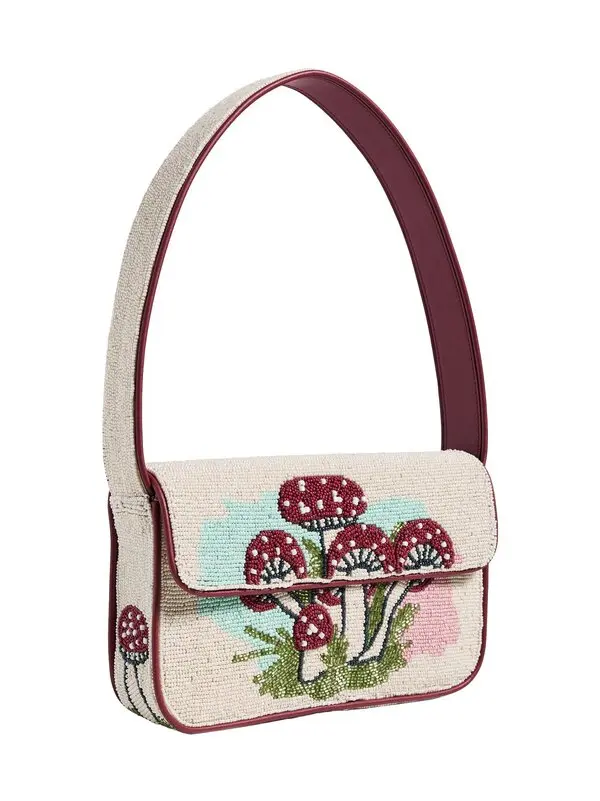 Staud Tommy Beaded Bag - Mushroom Tea