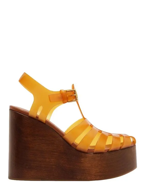 Farm Rio Fisherman Jelly Wedge Sandals - Ammonite