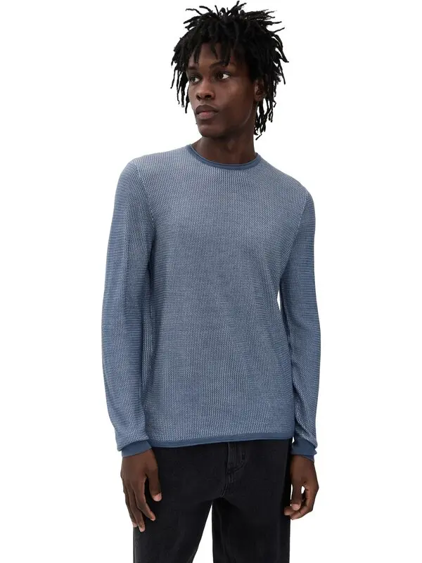 Rag & Bone Gregory Merino Long Sleeve Crew - Lblue