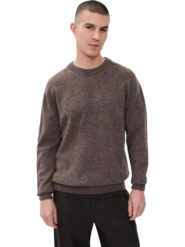 Howlin' Soft Poison Wool Crewneck Sweater - Brown Mix