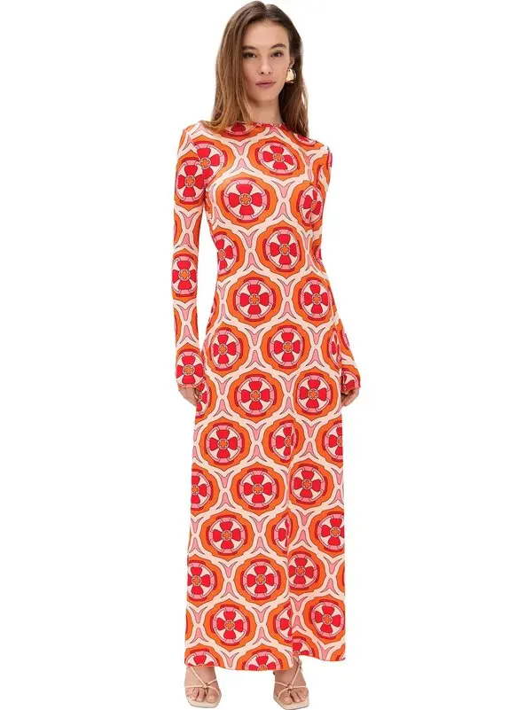 Eywasouls Malibu Sam Maxi Dress - Pink Retro Radiance