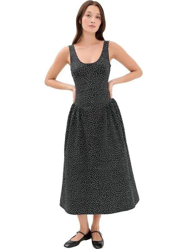 Lioness Luna Rosa Polka Dot Maxi Dress - Noir Polka