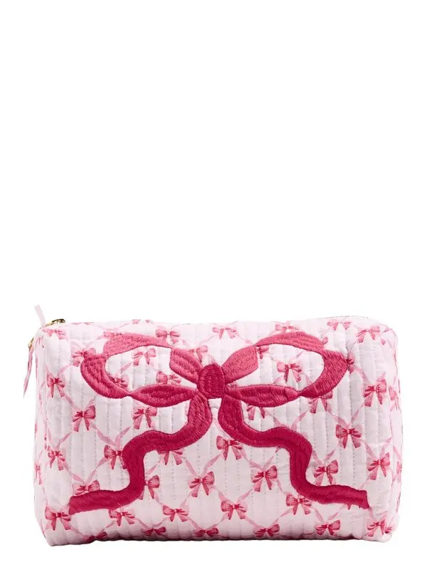LoveShackFancy Octavia Pouch - Peppermint Pink