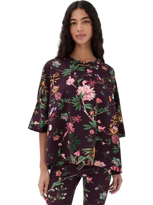 La DoubleJ Floral Printed Poncho - Zooflora