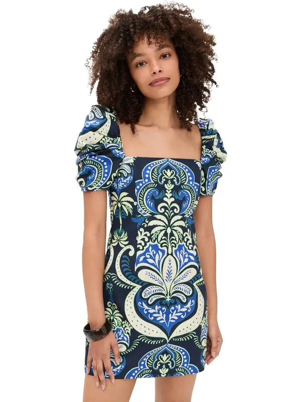 Cara Cara Kelly Mini Dress - Palm Pavillion Cobalt