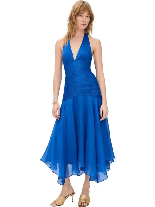 AMUR Lirielle Halter Dress - Cobalt