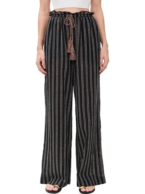 Ulla Johnson Josephine Coverup Pants - Noir Stripe
