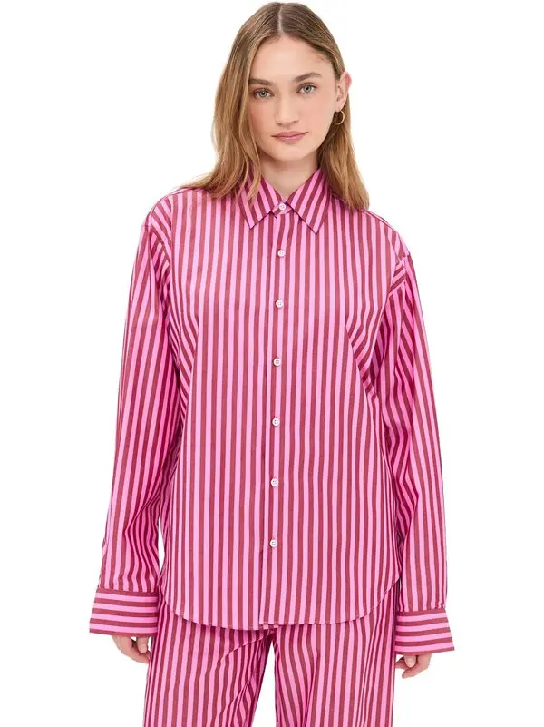 Comme Si La Classica Striped Poplin Shirt - Spritz Stripe