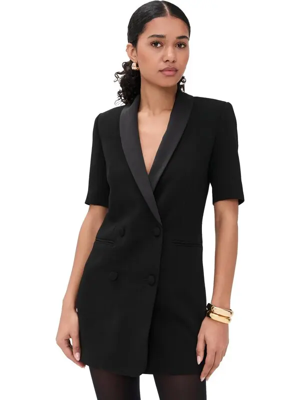 FLEUR DU MAL Short Sleeve Blazer - Black