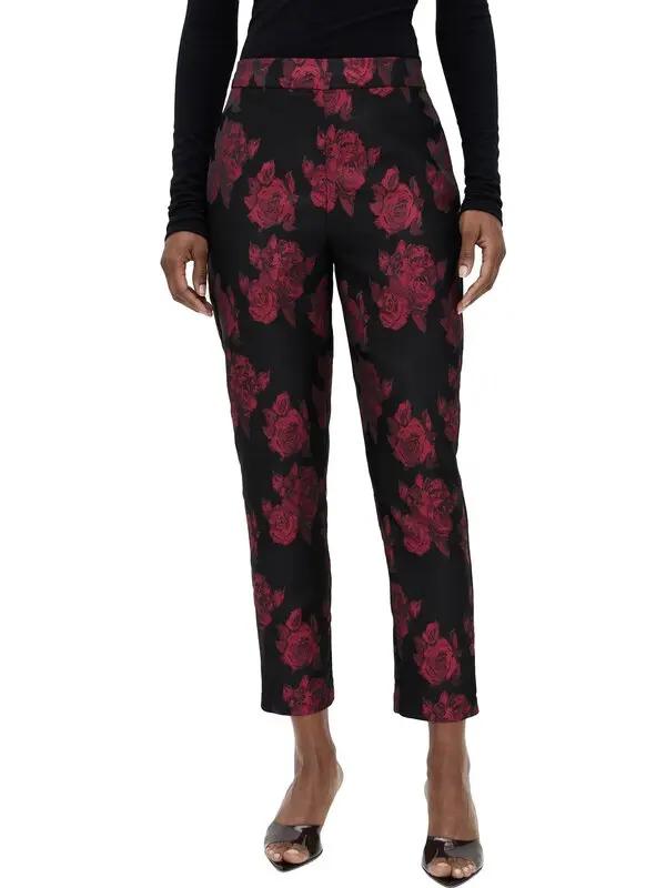 Misa Ria Rose Brocade Pants - Midnight Rose
