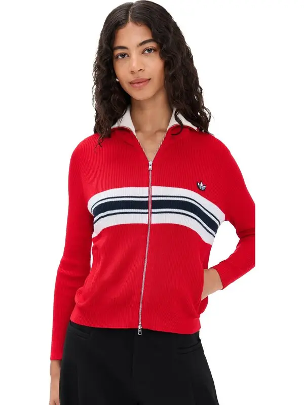 ADIDAS X WALES BONNER Zip Sweater - Better Scarlet