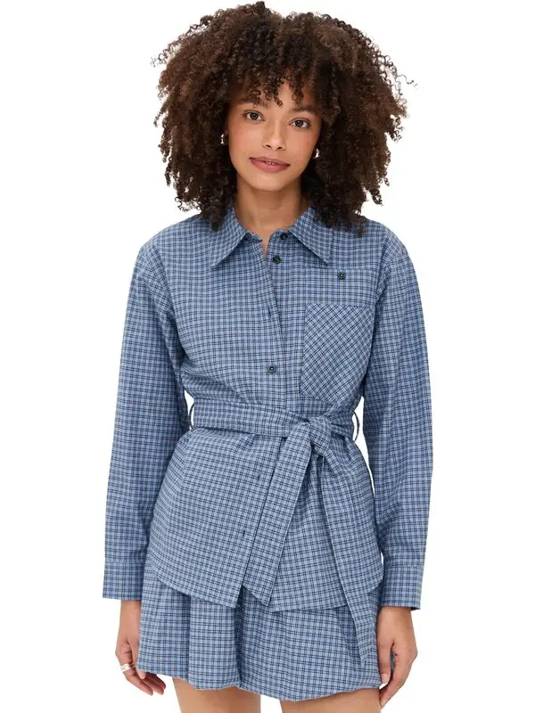 Baum Und Pferdgarten Matina Blouse - Blue Flannel Check