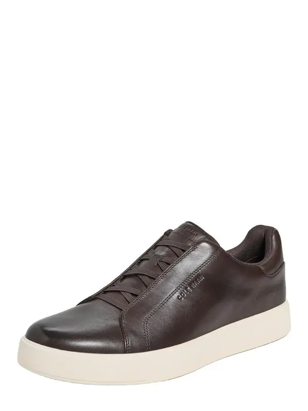 Cole Haan Grandpro Luxe Leather Sneakers - Ch Dark Chocolate/ivory