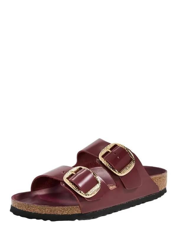 BIRKENSTOCK Arizona Hammered Big Buckle High Shine Sandals - Zinfandel