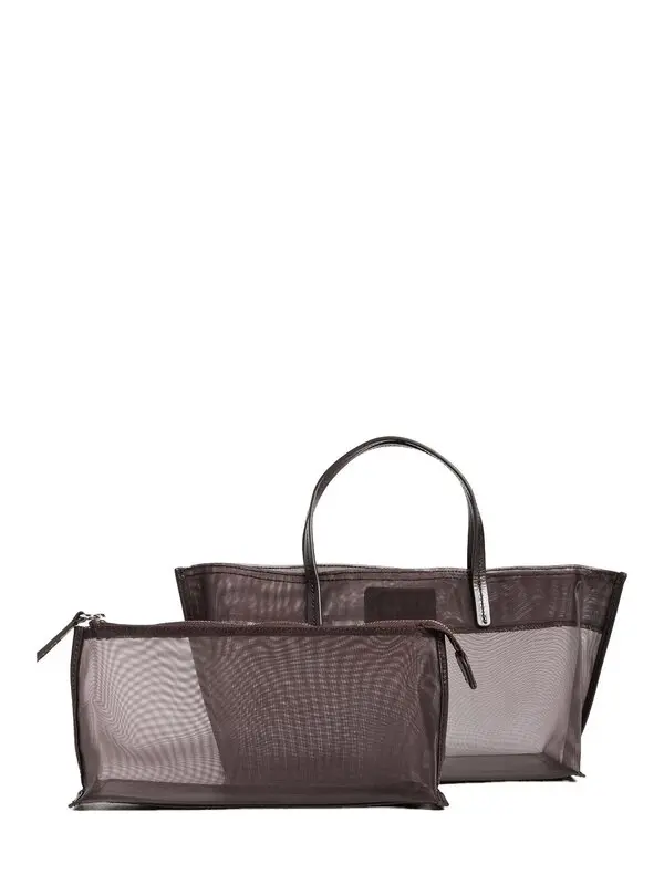 Staud Christos Mini Mesh Tote - Espresso