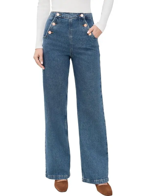 SEVENTY + MOCHI Margot Wide Leg Jeans - Pasadena