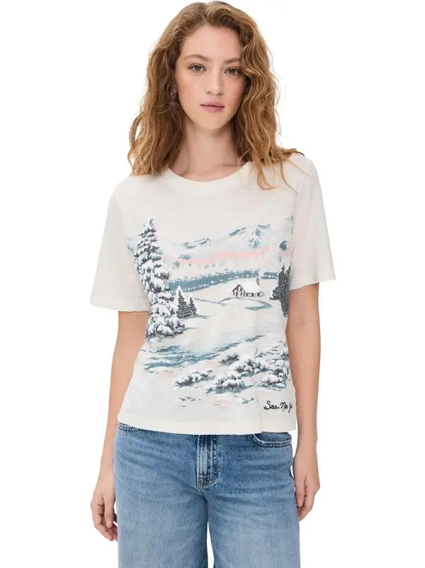 Sea Lenore Graphic T-shirt - Cream