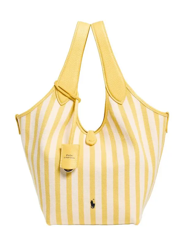 Polo Ralph Lauren Canvas-poly Tote - Collegiate Yellow/white