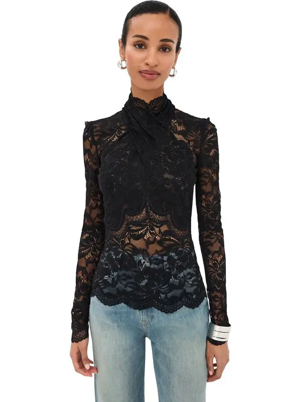 Rabanne Haut Lace Top - Black