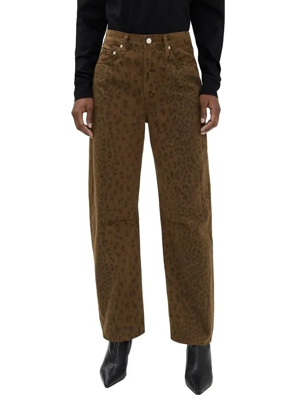 Citizens Of Humanity Miro Relaxed Straight Jeans - Sepia Cheetah