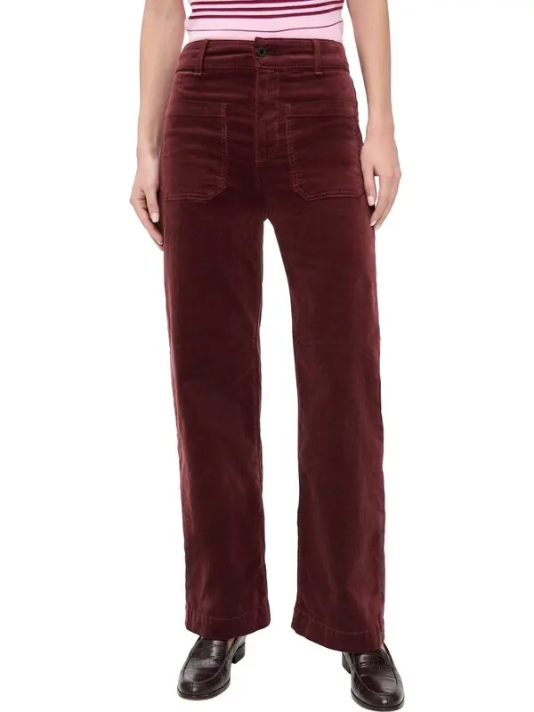 ASKK NY Sailor Velvet Pants - Black Cherry