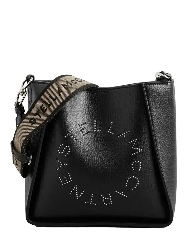 Stella McCartney Studded Logo Crossbody Bag - Black