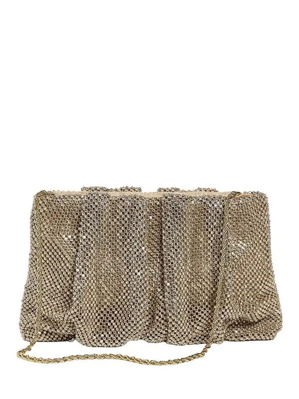 LOEFFLER RANDALL Serena Gathered Clutch - Shadow Gold