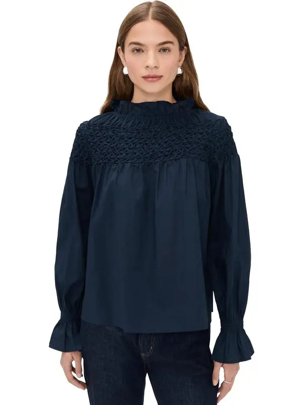 Merlette Majorelle Top - Navy