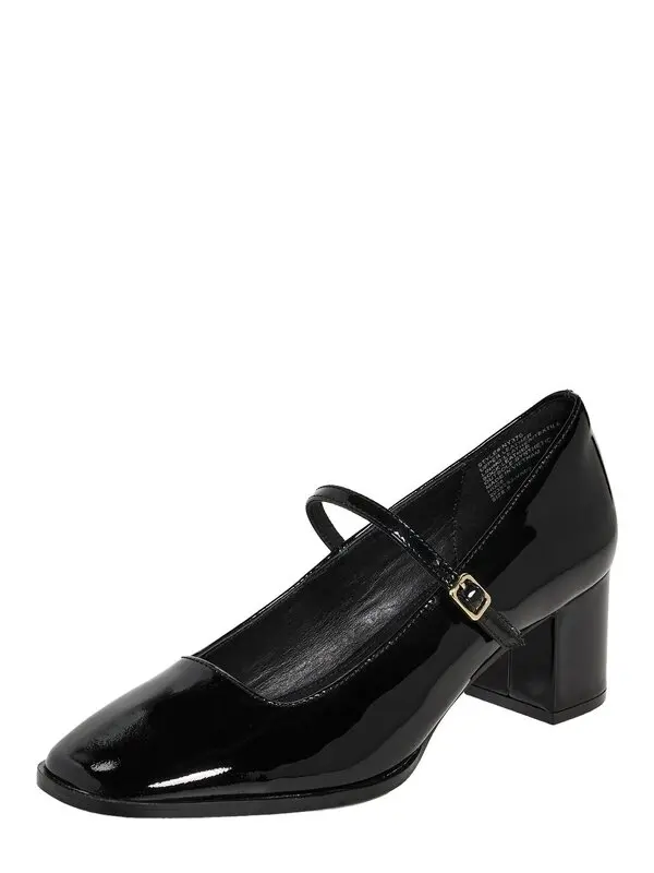 Madewell Greta Patent Heels - True Black