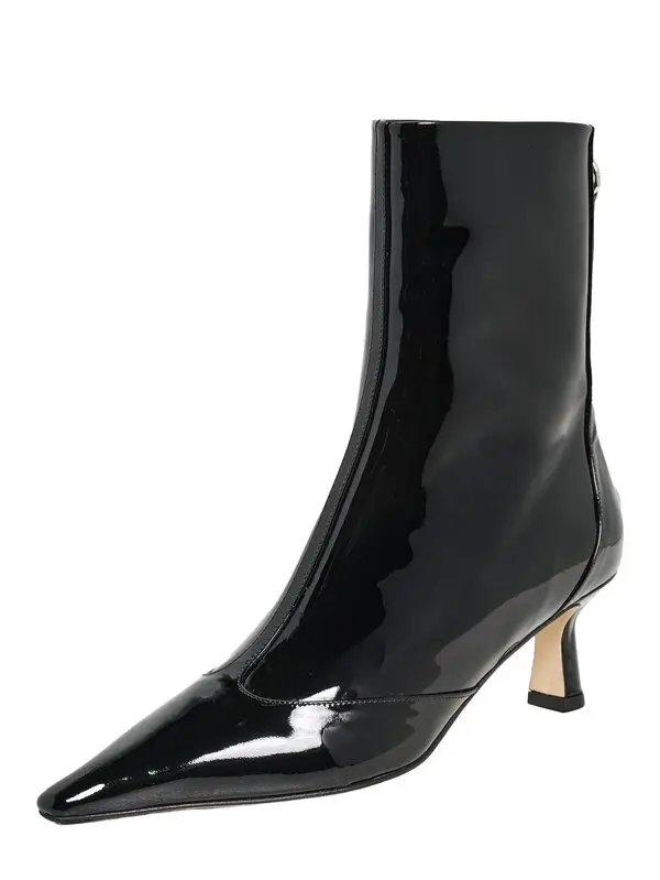 AeydĒ Sila Patent Calf Leather Booties - Black